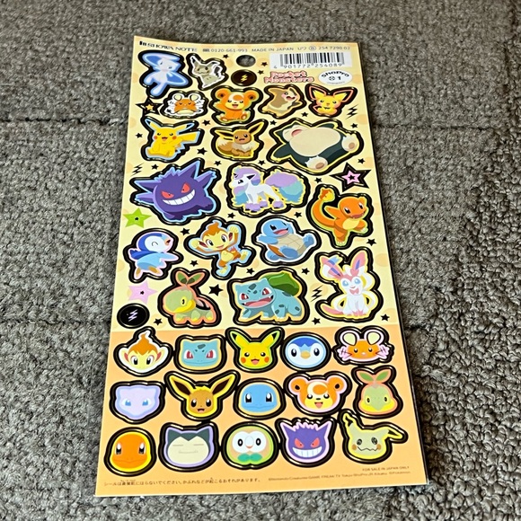 Pokemon | Design | Pokmon Sticker Sheet Shiny Metallic Japan Exclusive ...